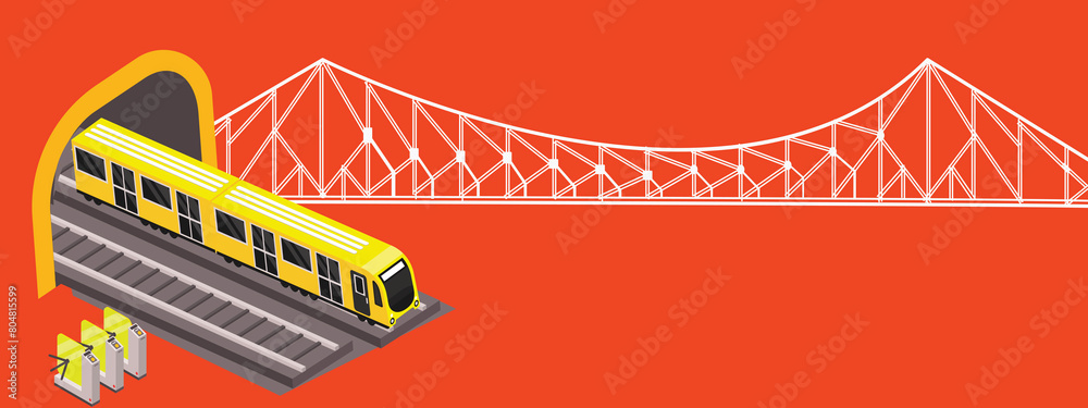 Kolkata Howrah underwater metro passes under the Hooghly River and it ...