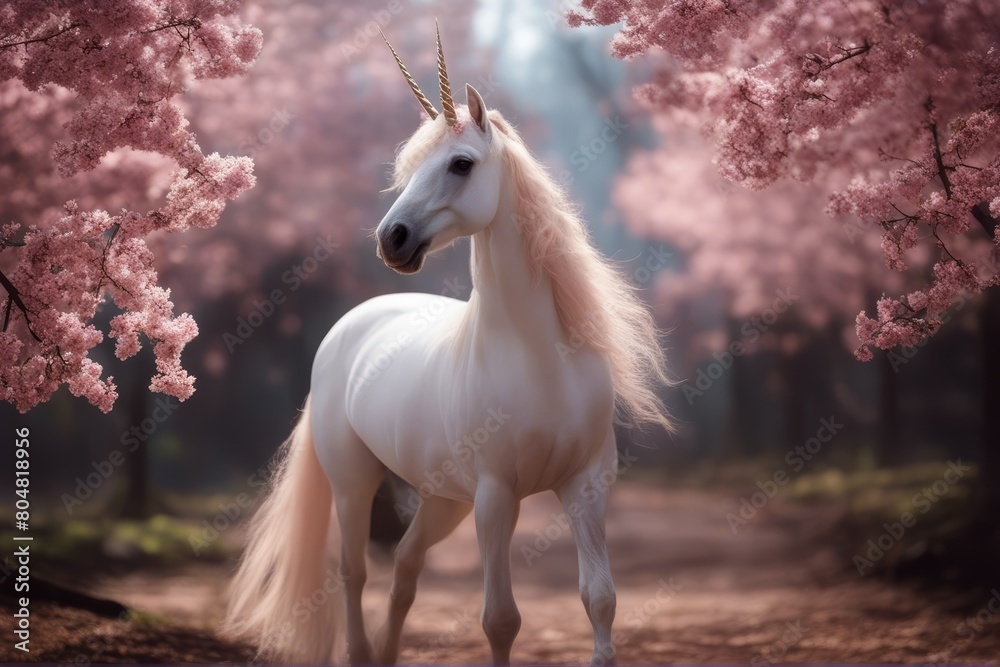 's it mythical horn magical forehead lives unicorn blossom forest ...