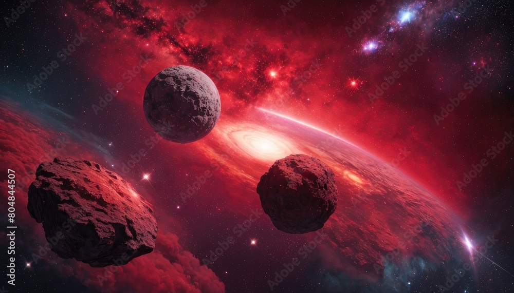 Galaxy space wallpaper, Galaxy wallpaper HD, wallpaper red space galaxy, stars and planets ...