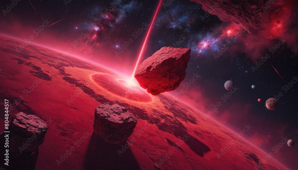 Galaxy space wallpaper, Galaxy wallpaper HD, wallpaper red space galaxy, stars and planets ...