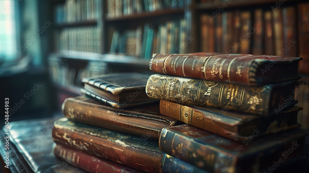 Beautiful Old books knowledges withstanding test of time Wide format ...