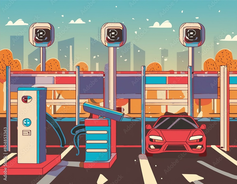 The smart parking lot entrance pass automation system, automatic number ...