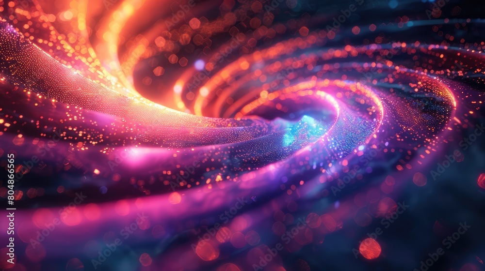 Gazing into the mesmerizing vortex of AI-generated art, where vibrant ...