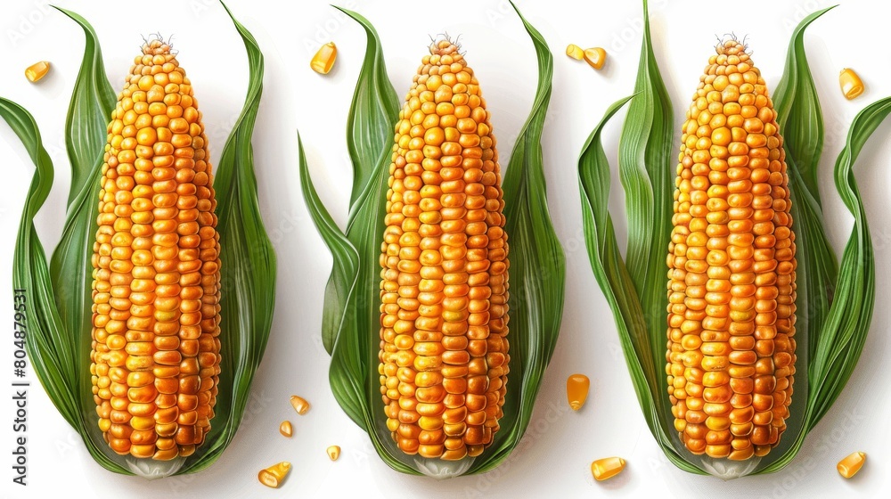 These banner templates feature realistic hand drawn cobs of sweet corn ...