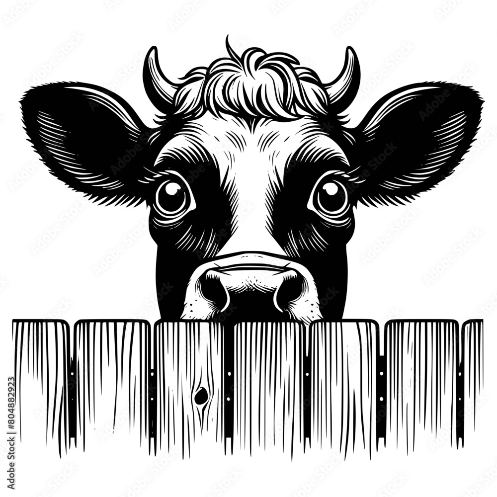 Peeking Cow, Funny Peeking Cow, Cow Head, Cow Face, Peeking animals ...