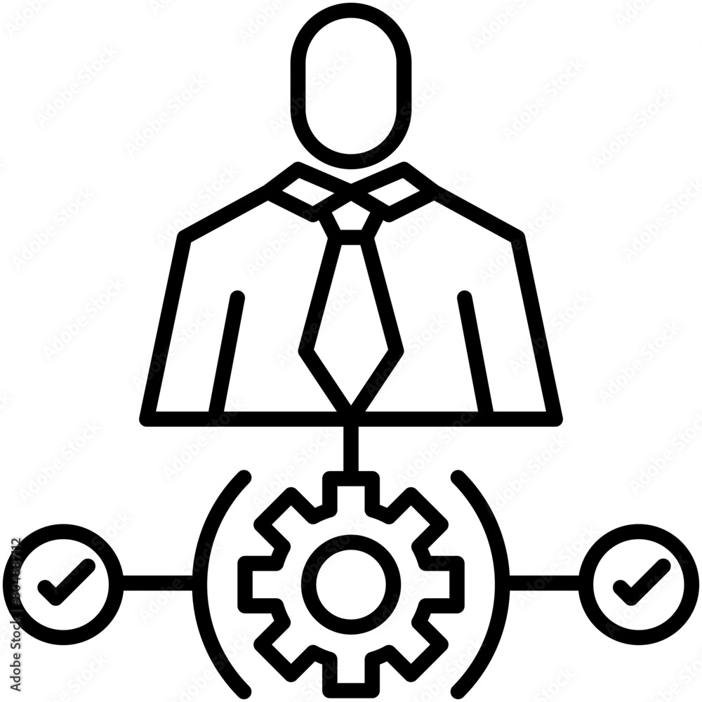 Responsibility Icon. Corporate Director Job Pictogram Graphic ...