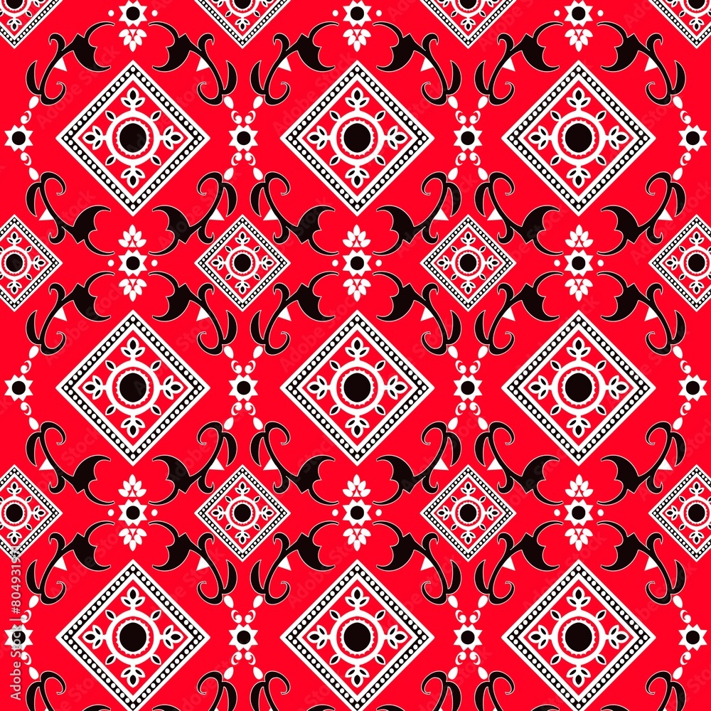 Red Indian tribes with our vibrant fabric patterns inspired by designs ...