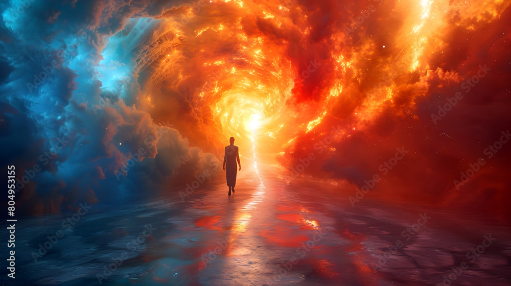 Illuminating the Spiritual Path with Wisdom's Guiding Light Stock ...