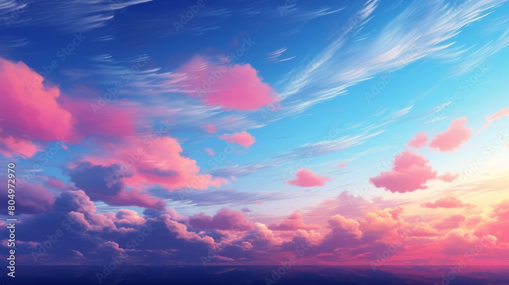 clouds and pink sky,sweet sky,Light pink clouds in sunset blue sky ...