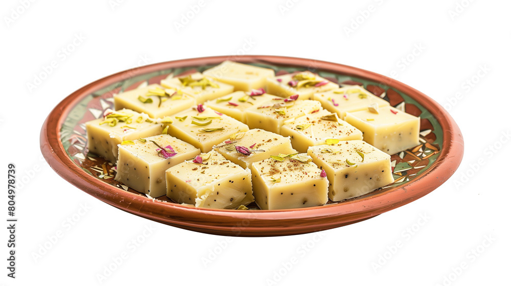 Barfi indian sweet dessert food isolated on white background Stock ...