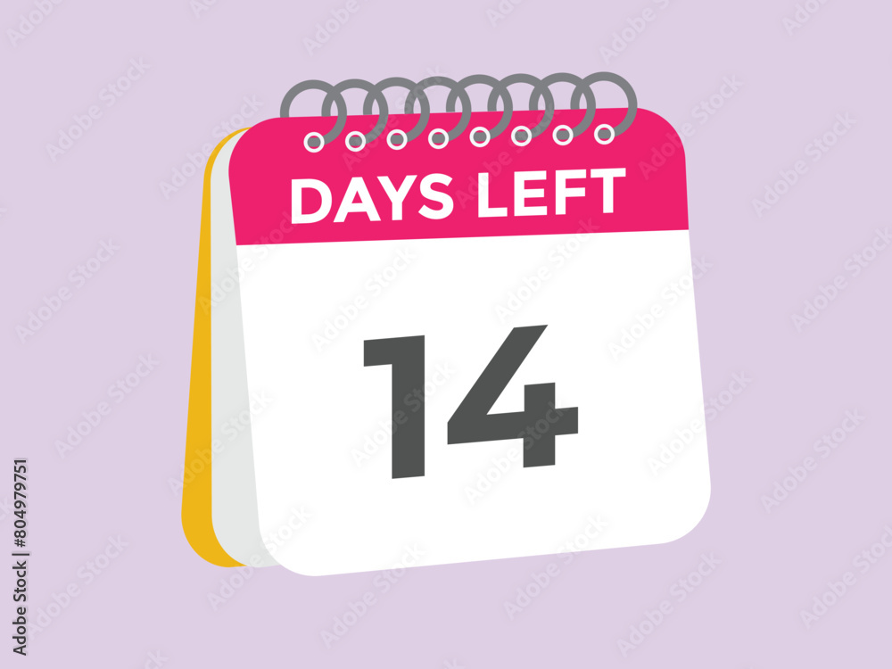14 days to go countdown template. 14 day Countdown left days banner ...