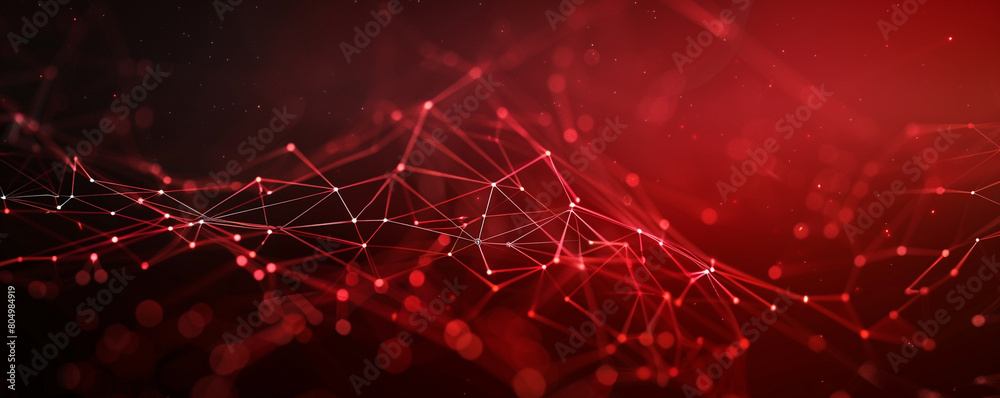 Dark red to black gradient background with digital plexus designs ...