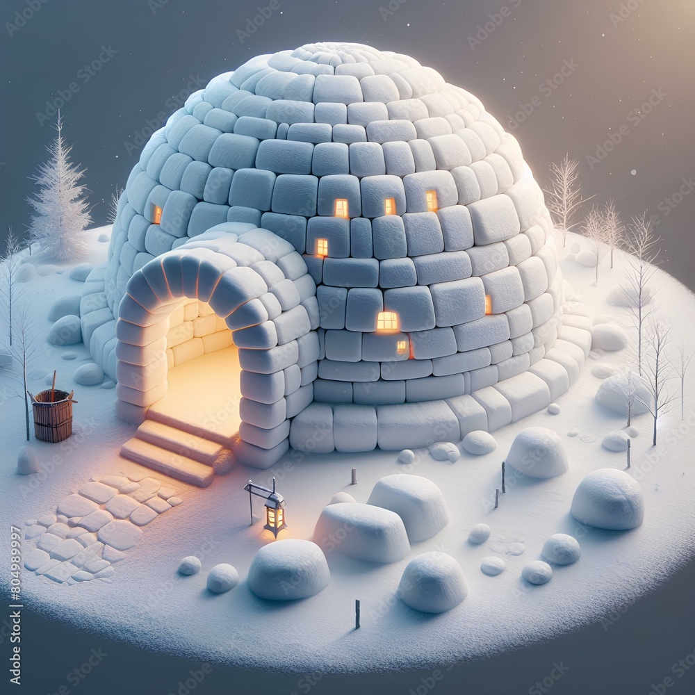 Traditional igloo, reflecting the ingenious architecture of the Inuit ...