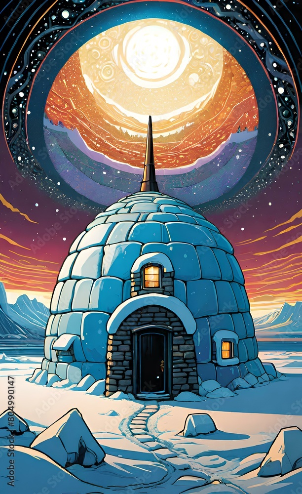 Traditional igloo, reflecting the ingenious architecture of the Inuit ...
