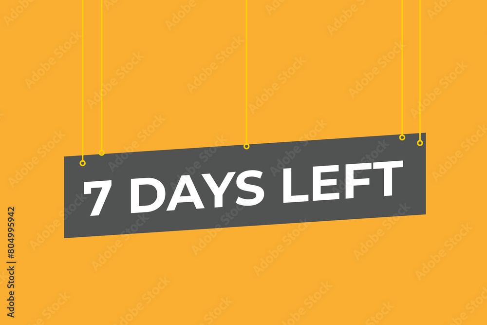 7 days to go countdown template. 7 day Countdown left days banner ...