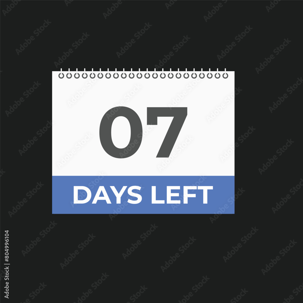 Vetor de 7 days to go countdown template. 7 day Countdown left days ...