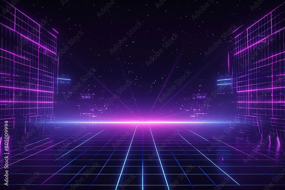 Abstract technology background. Abstract futuristic background, 80s-90s ...