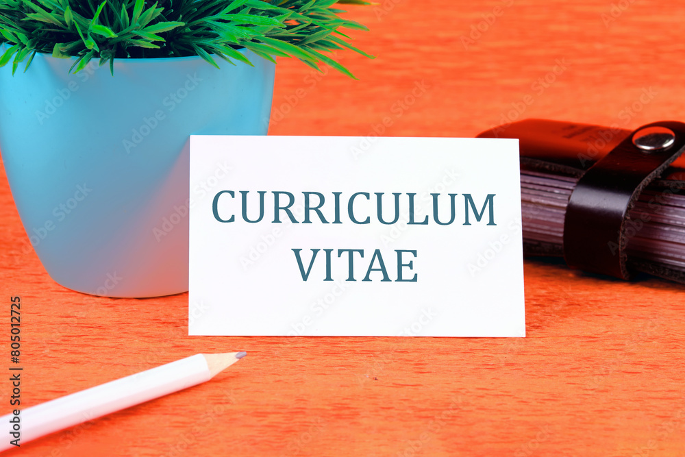Education, acronym text concept. Curriculum Vitae is a short written on ...