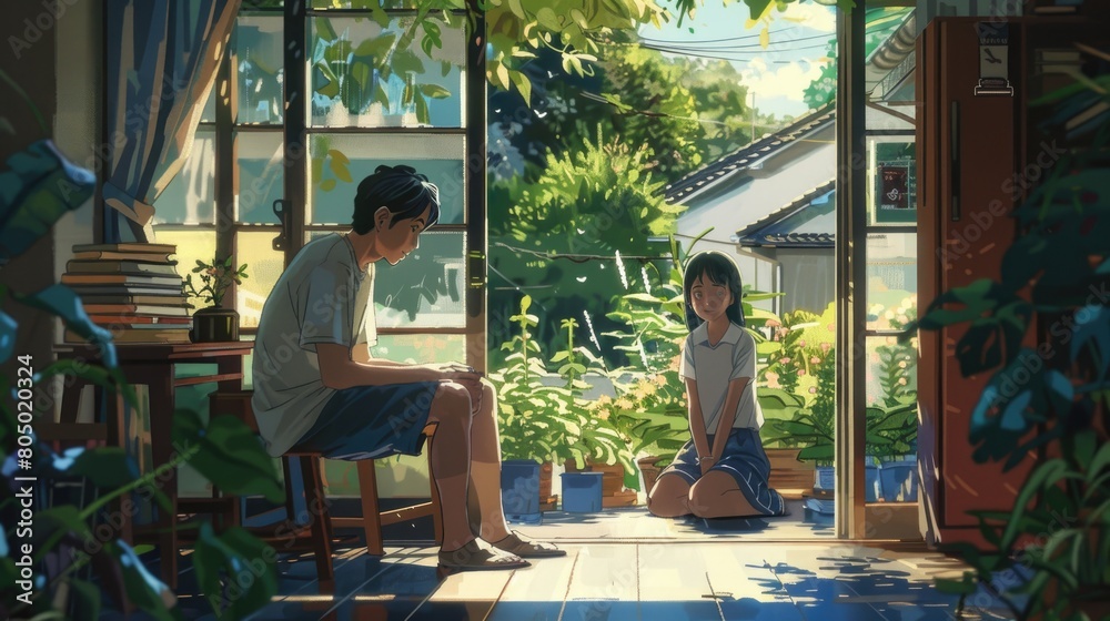 Heartwarming scenes of parental guidance: parents nurturing, supporting ...