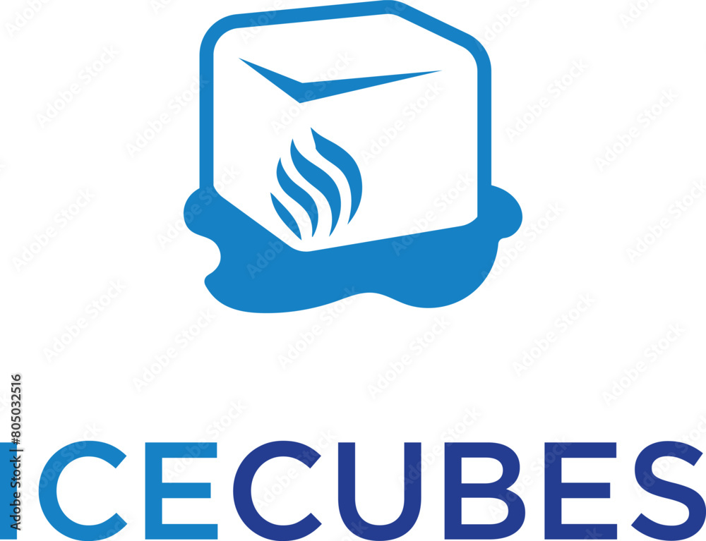 Vetor de ice cube logo design vector, Ice Cube Vector Logo Design ...