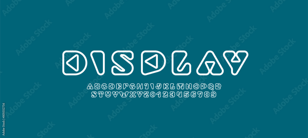 Gaming futuristic font tech alphabet made game console style, tech ...