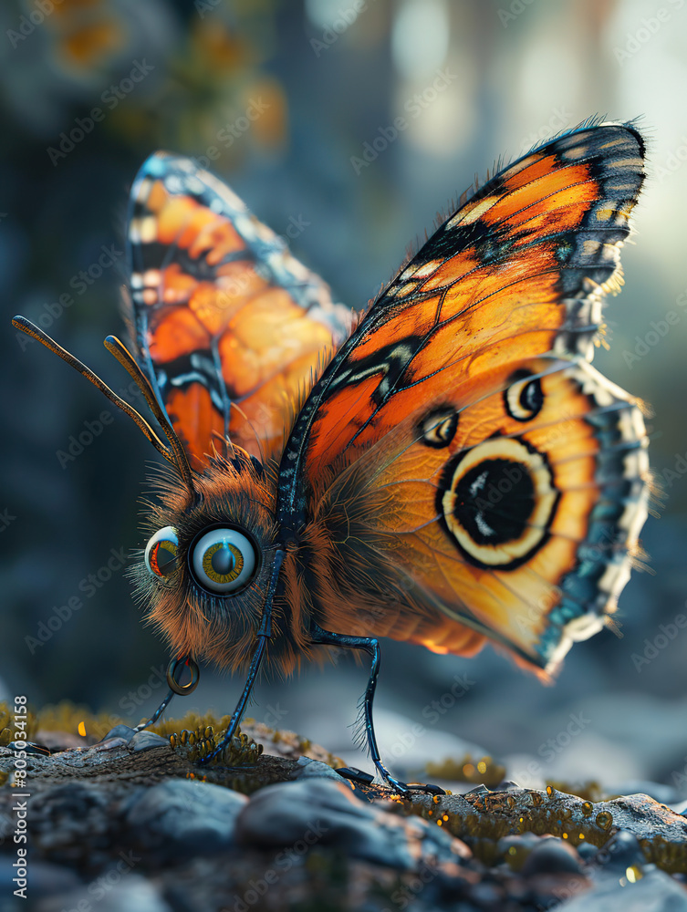 butterfly, 3D illustration, digital art, insect, lepidoptera, wings ...