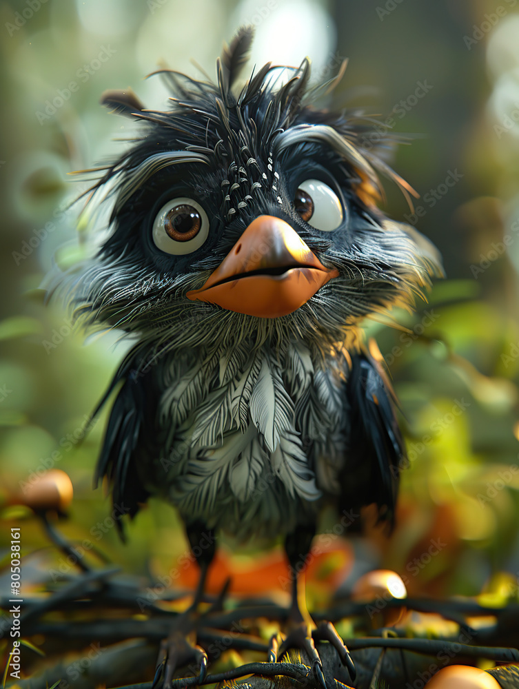 bird, 3D illustration, digital art, avian, bird anatomy, bird species ...