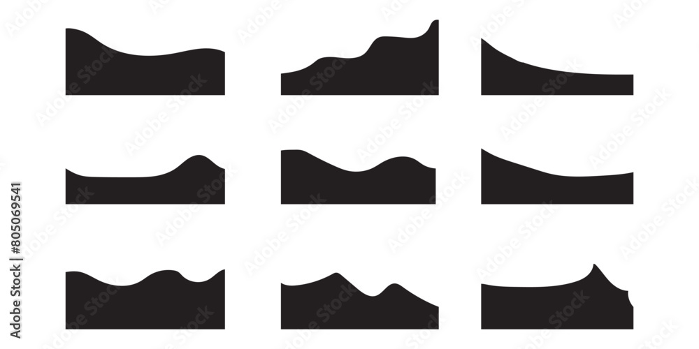 Border shape for website design. Vector banner header and separator ...