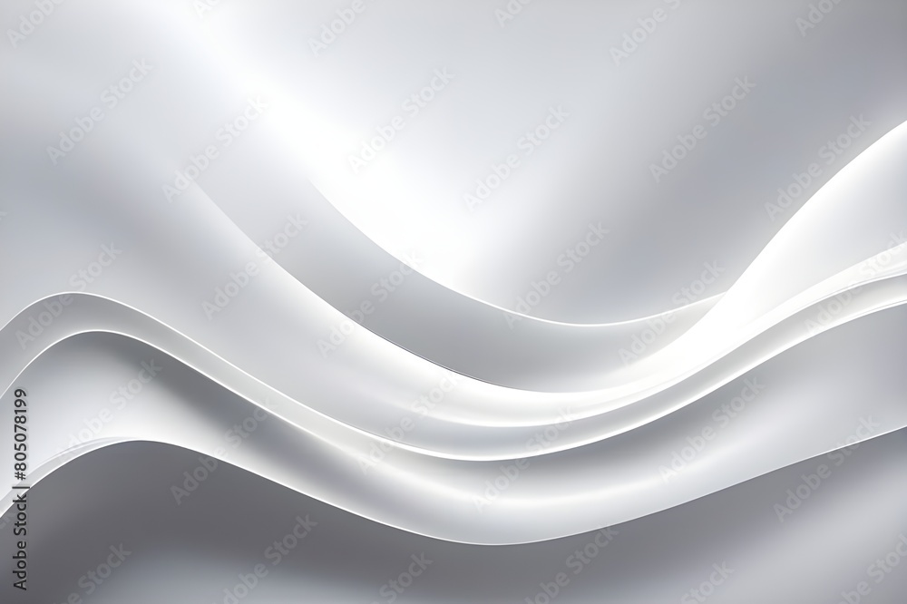 glowing smooth waves white abstract background design, backgrounds ...