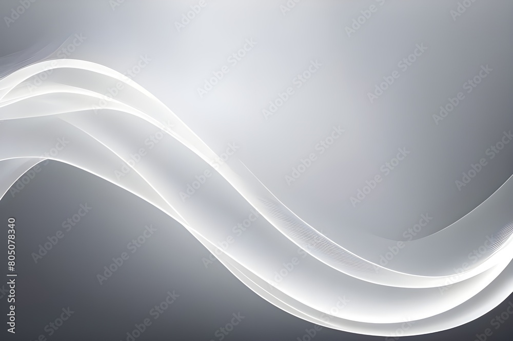 glowing smooth waves white abstract background design, backgrounds ...