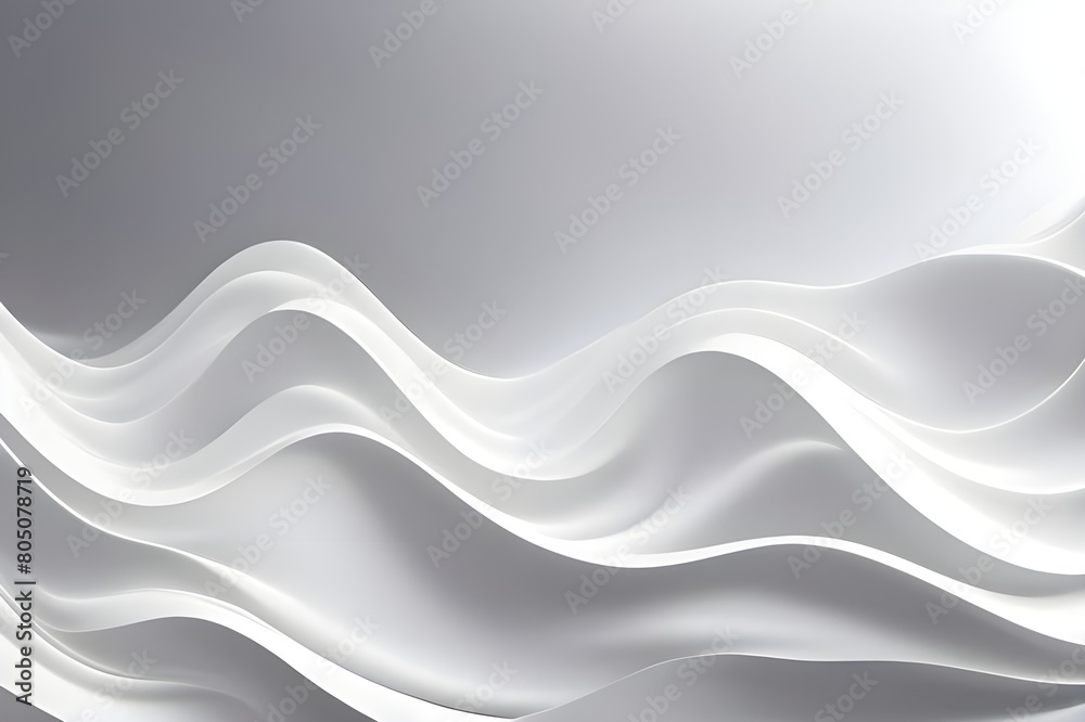 glowing smooth waves white abstract background design, backgrounds ...