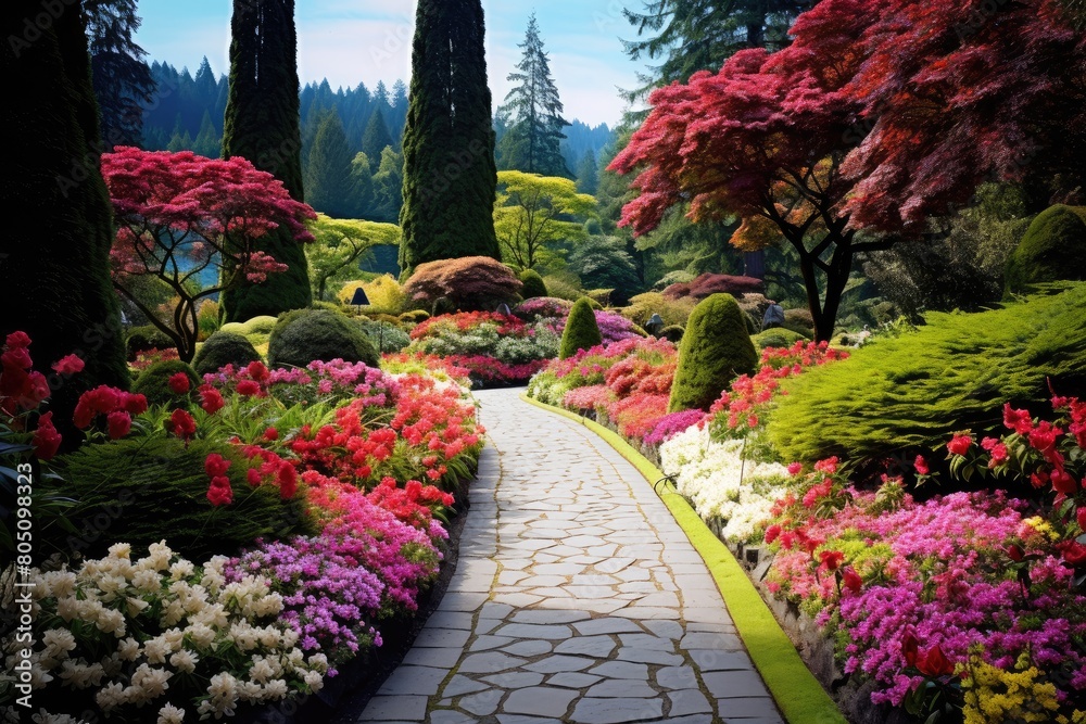 Butchart Gardens, Canada: A display of beautifully landscaped gardens ...