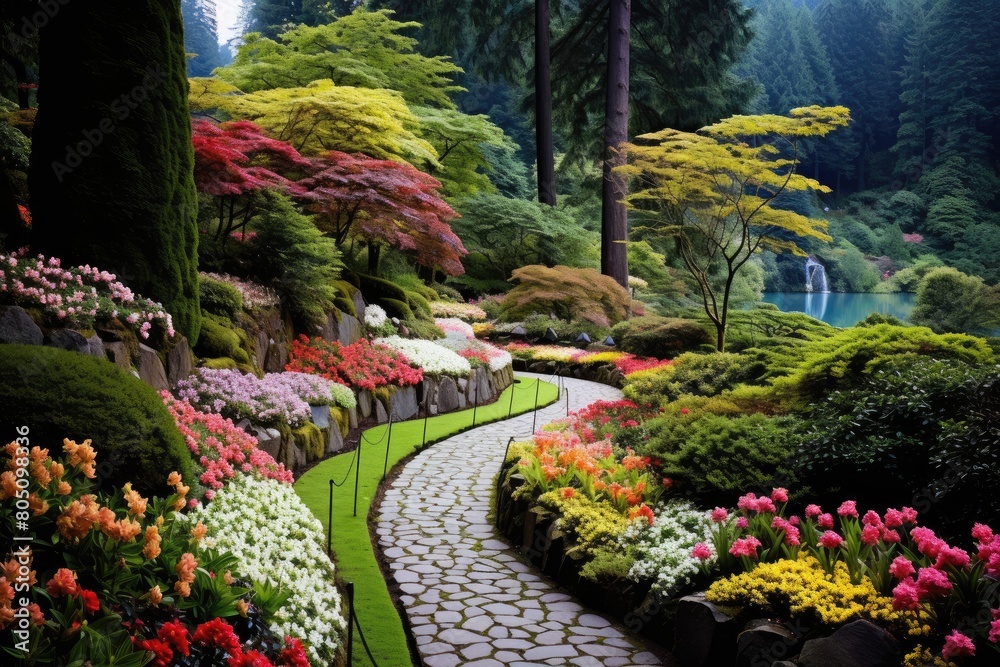 Butchart Gardens, Canada: A display of beautifully landscaped gardens ...