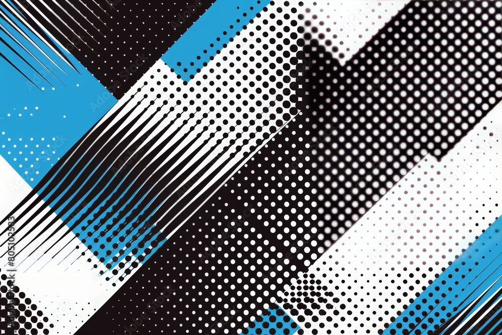 Abstract pattern composed of two-point, line, and plane basic elements ...