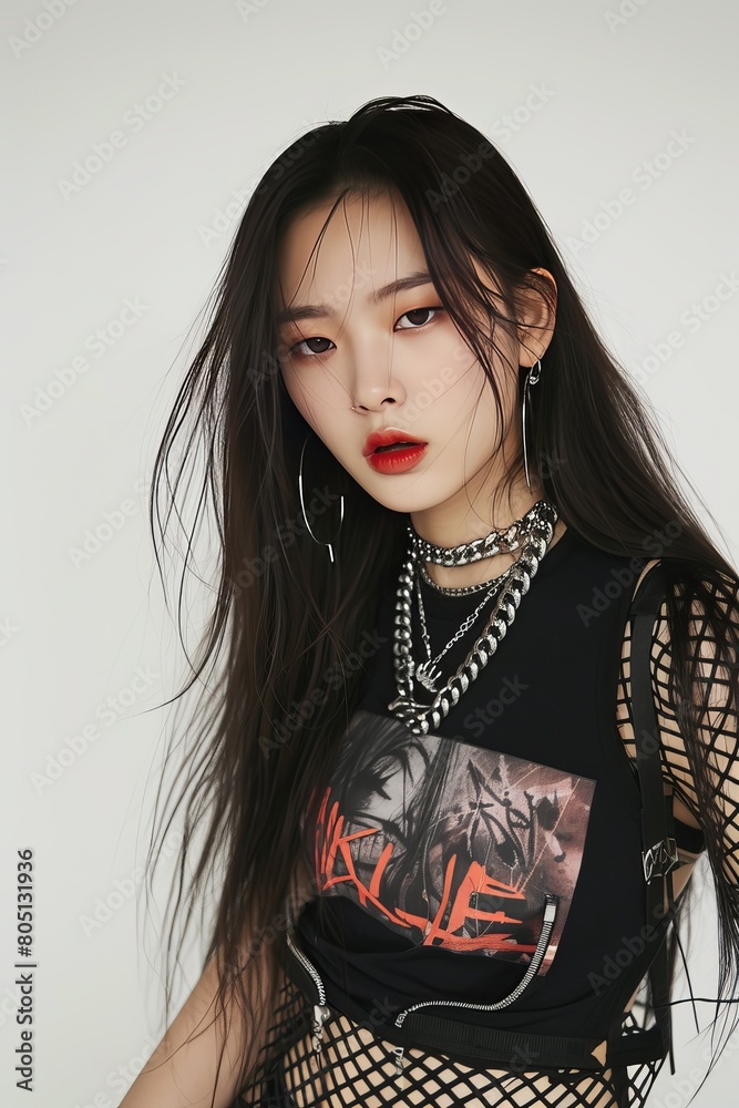 E-girl Style: Full face no crop of a Pretty Young Korean Super Model in ...