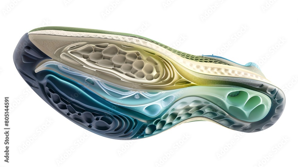 Abstract Artistic Representation of a Sneaker Sole, Modern Digital ...