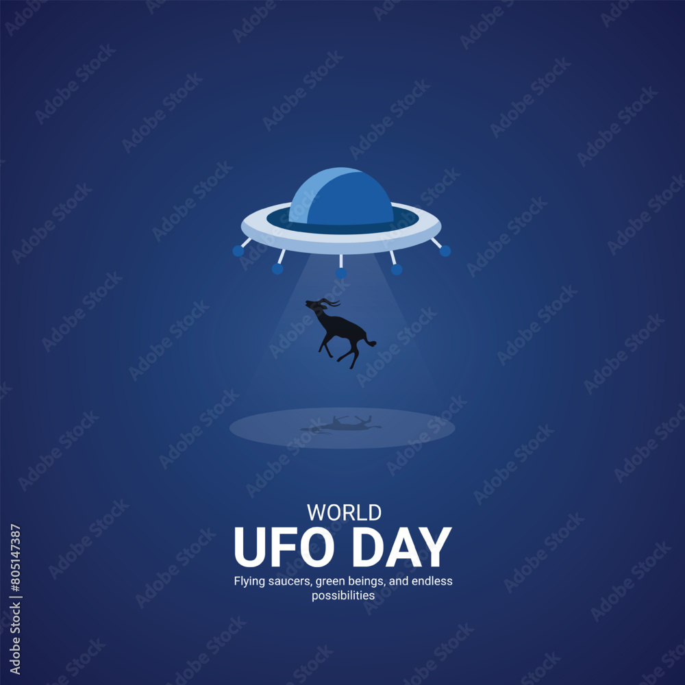 World ufo day creative ads.World ufo day design, july 2, illustration ...