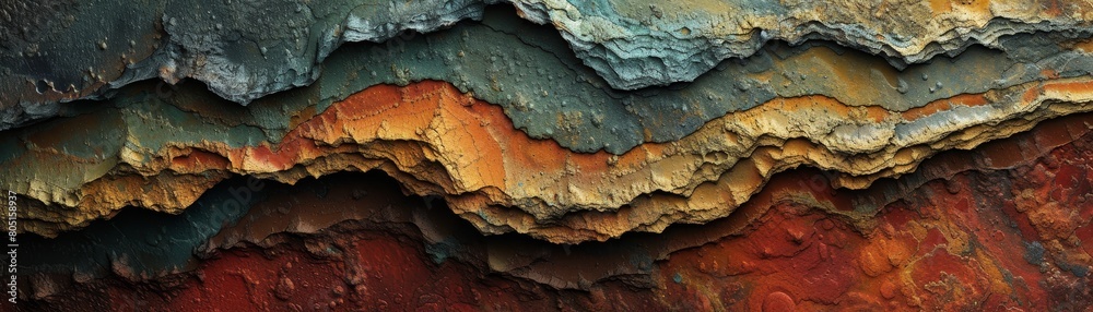 abstract rendering of layered sedimentary rock background, rich earth ...
