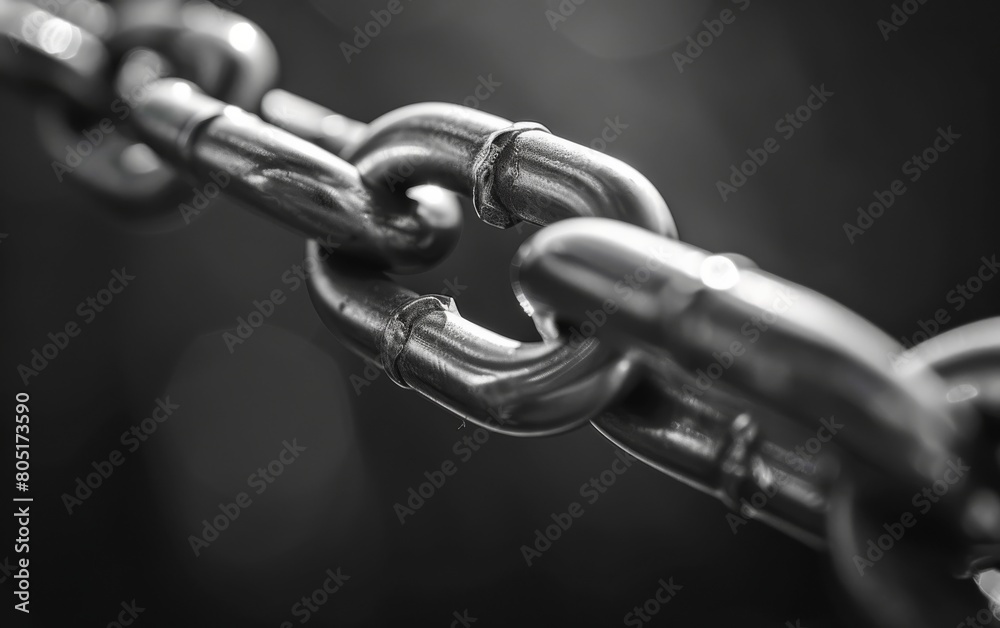 Metal link close up, which can be a symbol of oppression, imprisonment ...