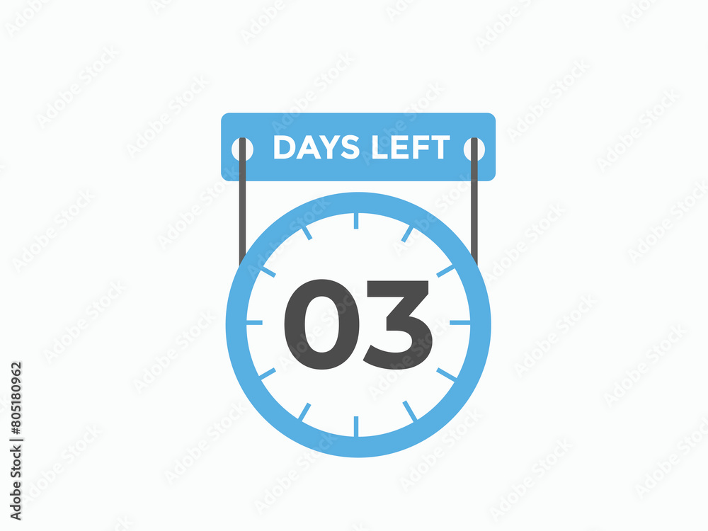 3 days to go countdown template. 3 day Countdown left days banner design. 3 Days left countdown ...