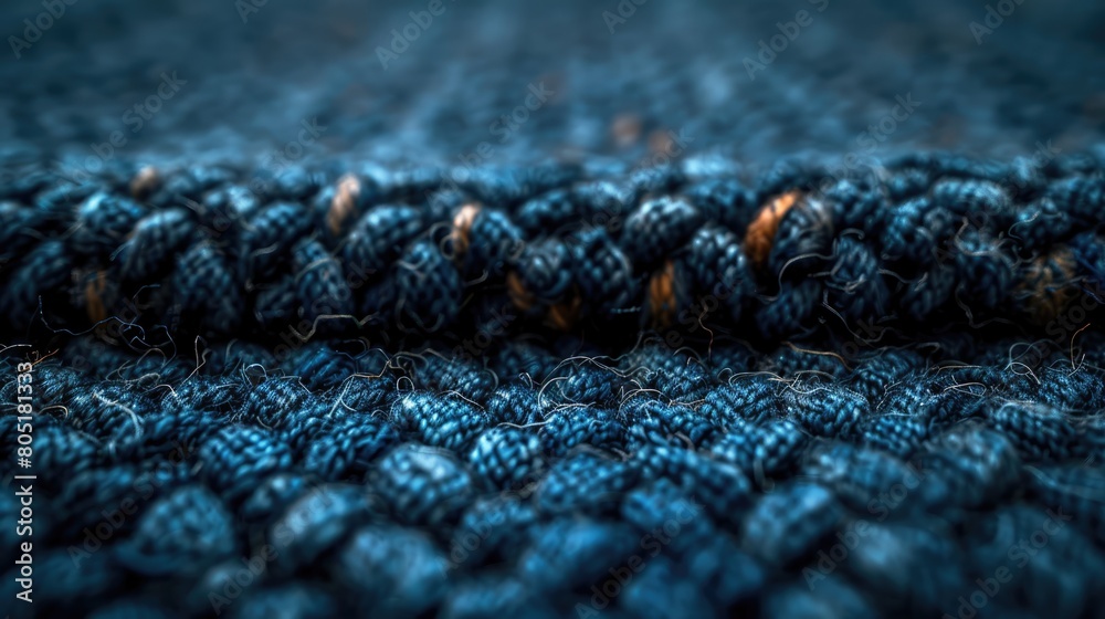 Blue Felt Texture: Macro Closeup Background for Textile and Design ...