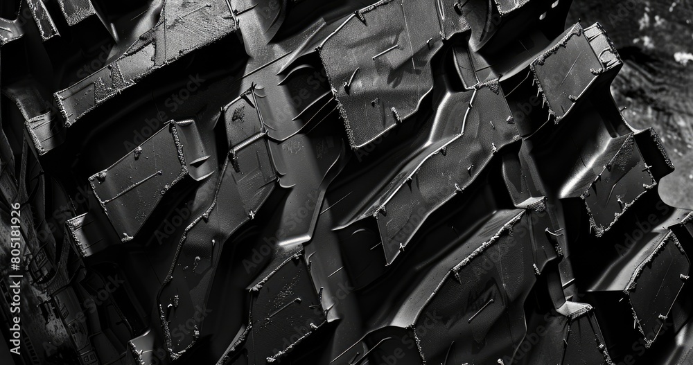 Desktop wallpaper featuring detailed black truck tire tread, Ai ...