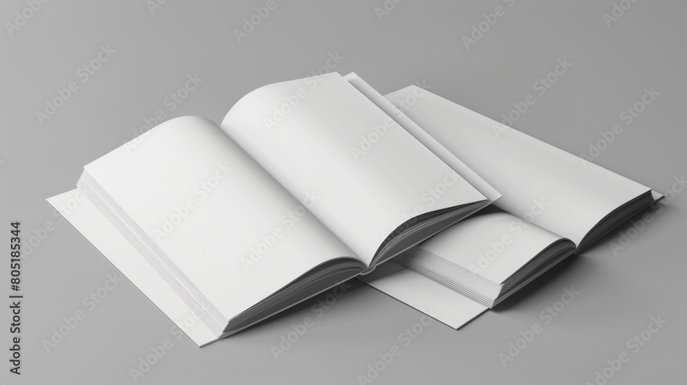 blank white open book mockup Stock Illustration | Adobe Stock