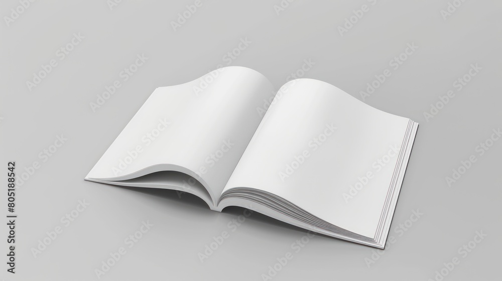 blank white open book mockup Stock Illustration | Adobe Stock