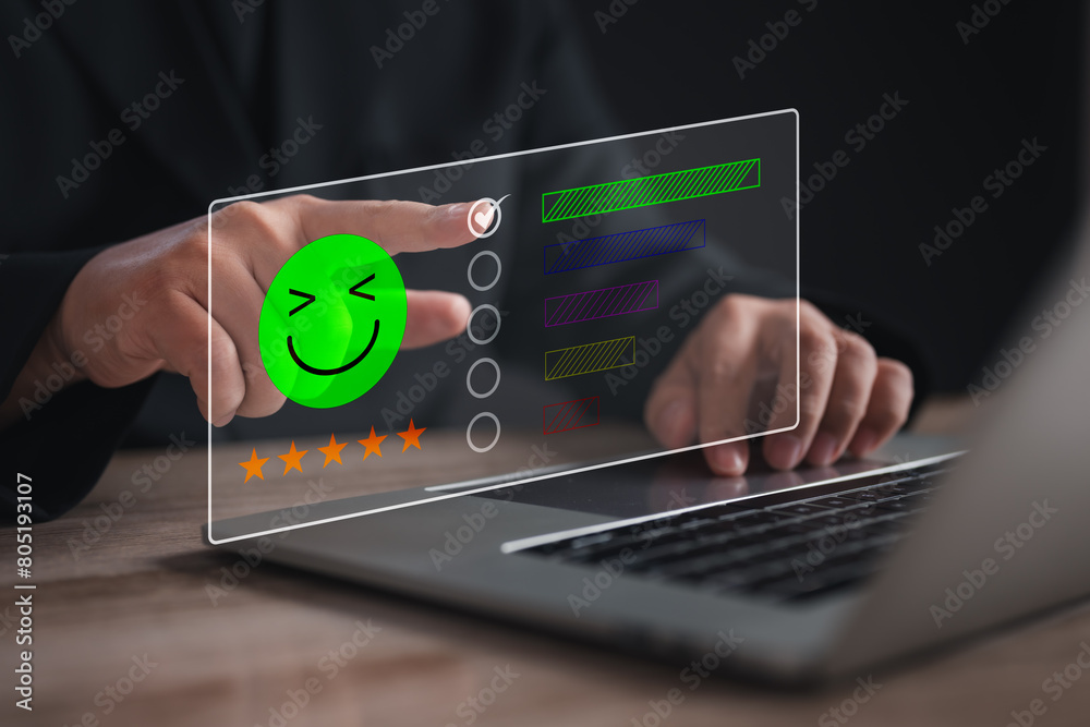 Client or consumer rating service experience on online application ...