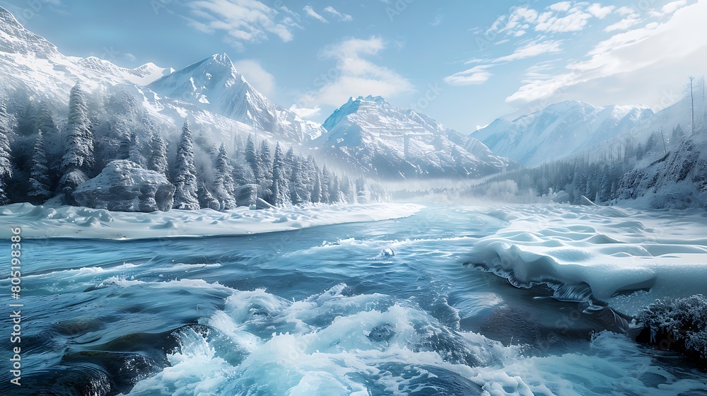 Explore the untamed wilderness of mountainous terrain and meandering ...