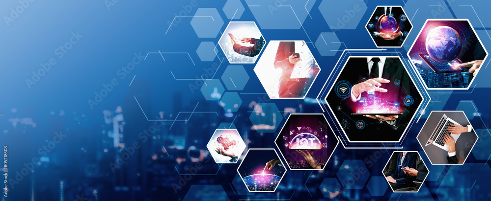 Communication technology , smart connection IOT and people network ...