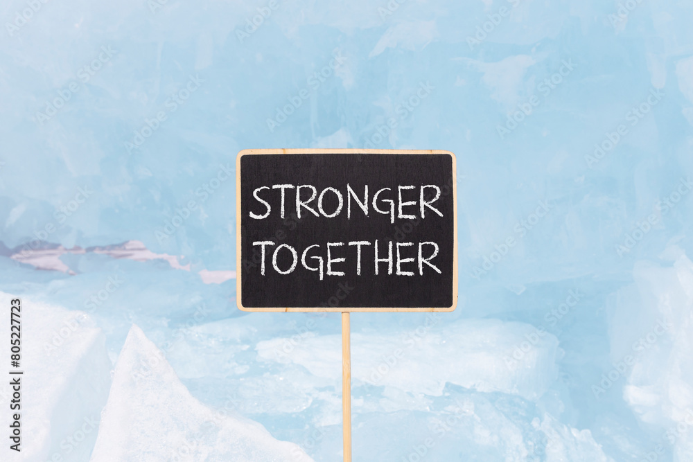 Stronger together symbol. Concept words Stronger together on beautiful ...