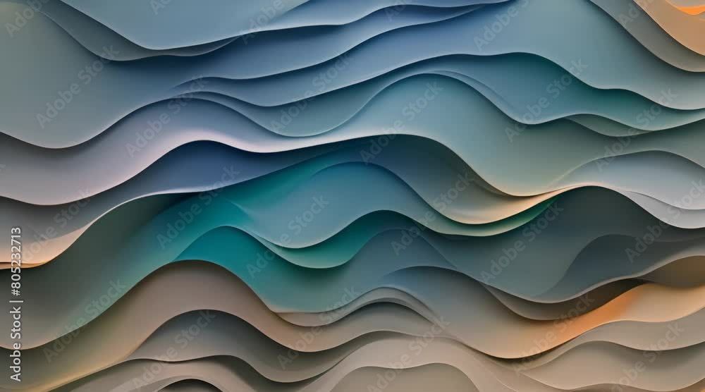A Modern Wave Masterpiece: A Minimalist Wave Design in Neutral Tones ...