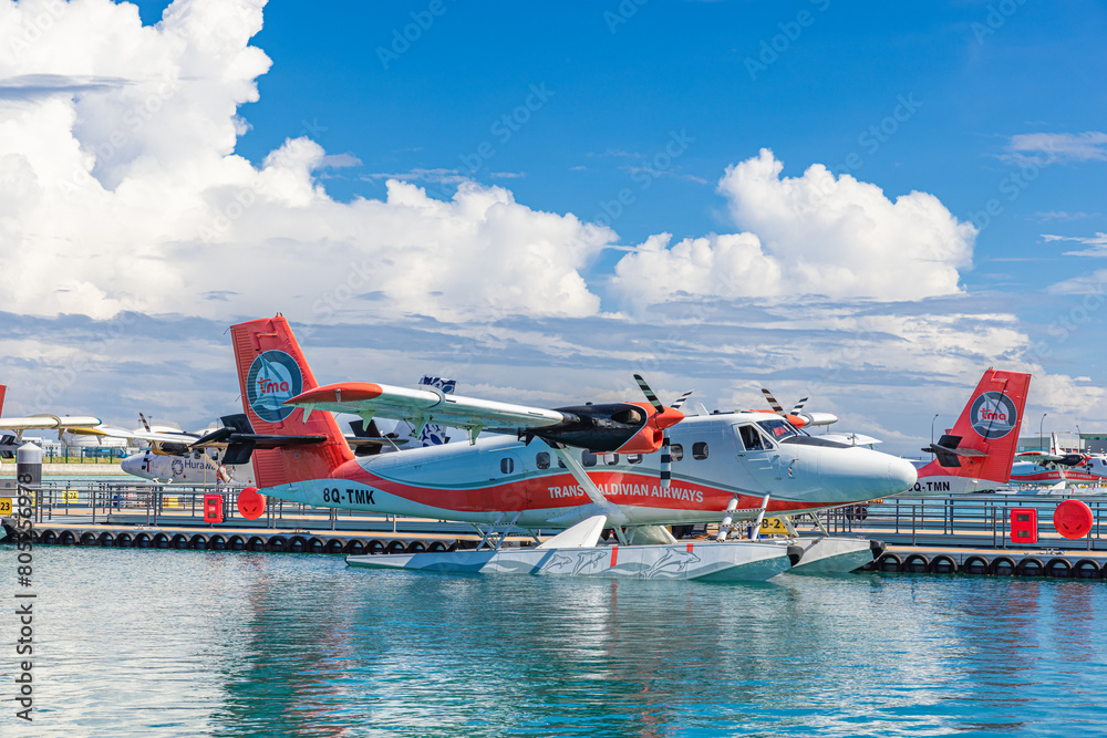 TransMaldivian Airways Twin Otter seaplanes at Male airport (MLE) in ...